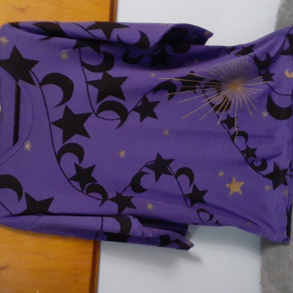 Tops | Vintage Halloween Purple Moon And Stars Tunic Size Ml | Poshmark